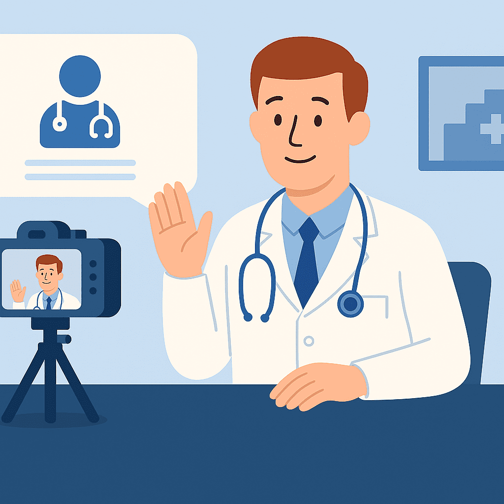 Automated doctor introduction videos in healthcare - Wideo